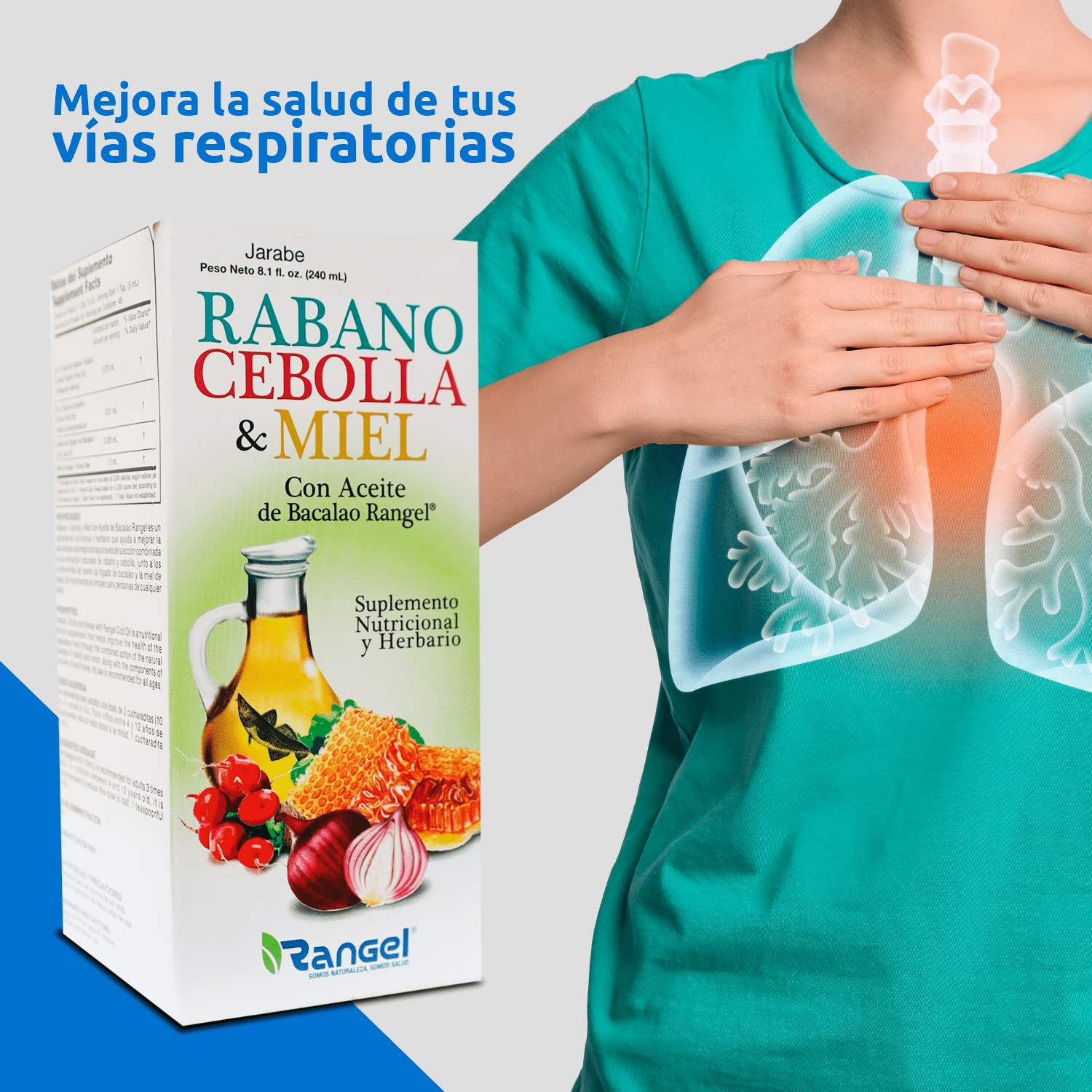 Rábano Cebolla y Miel con Aceite de Bacalao Rangel - Laboratorios Rangel